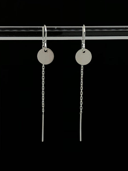 Gold Disk Threader Earrings – wandagaledesign