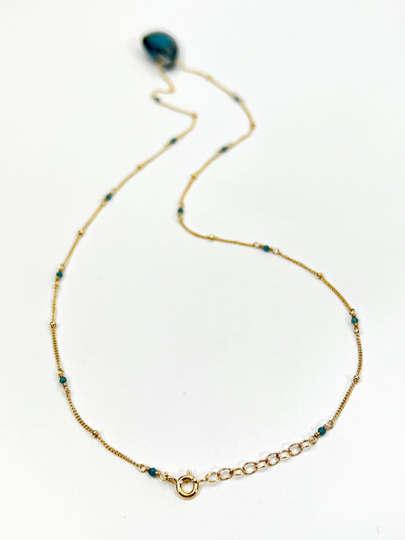 Large London Blue Quartz Necklace – wandagaledesign